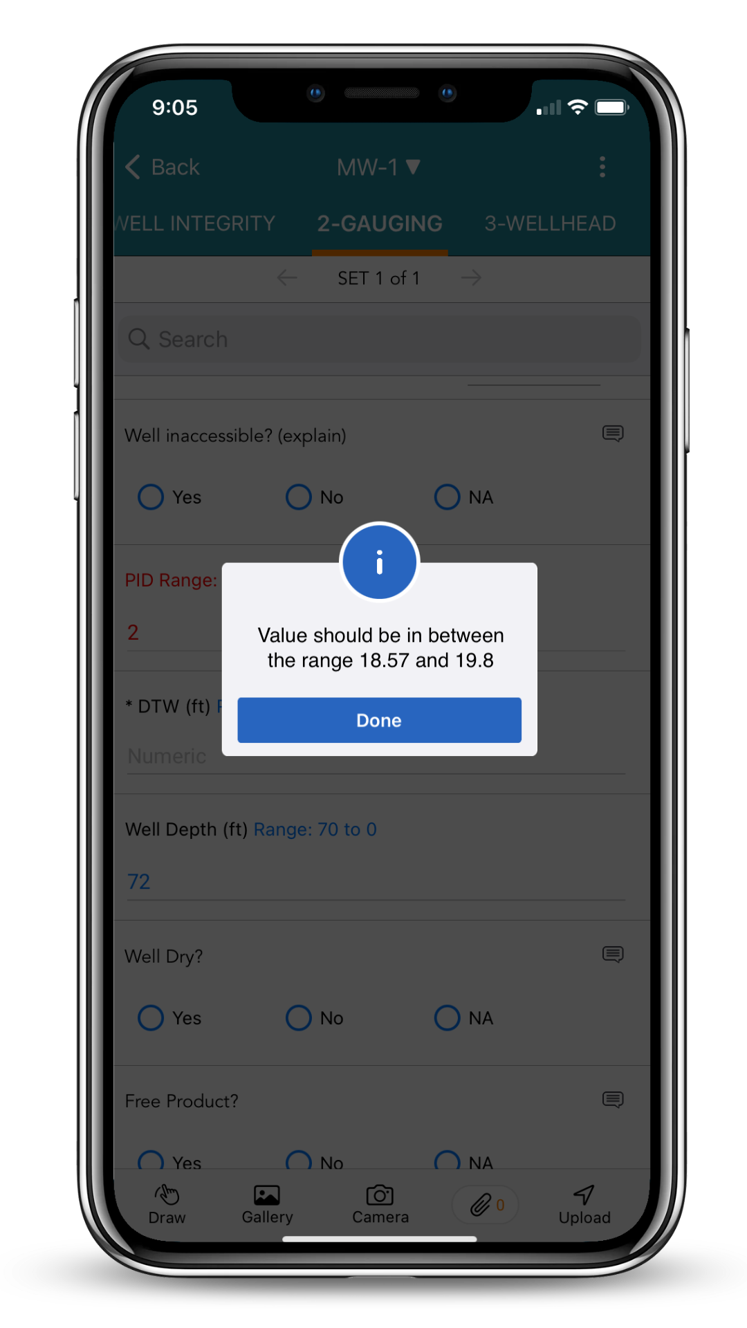 Mobile Field Forms Validation: Methods and Ranges