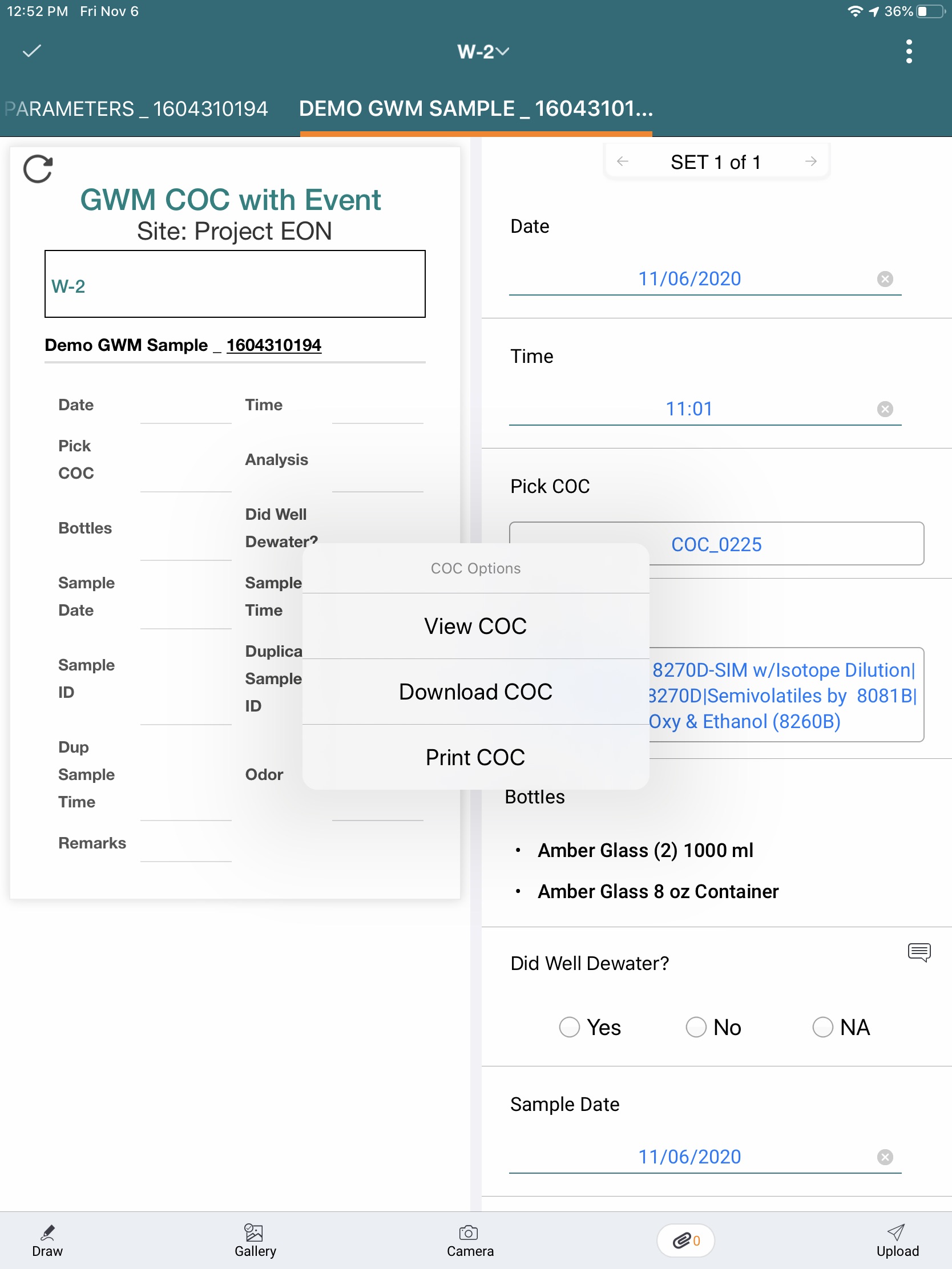 Updated e-COC Module - QNOPY Environmental Data